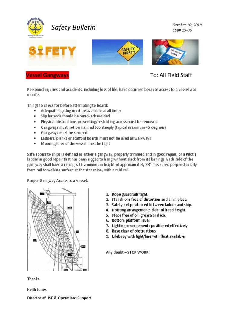 Safety Bulletin CSB#19 | PDF | Scaffolding | Equipment