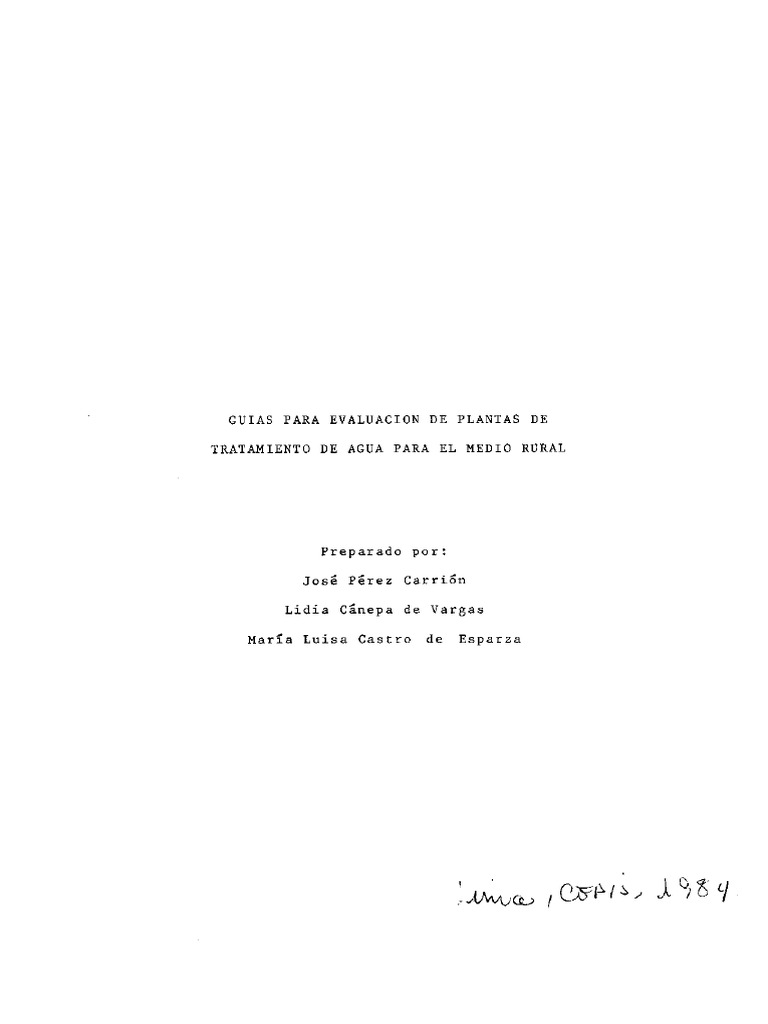 CEPIS - Guia - para - La - Evaluacion - de PTAP PDF | PDF