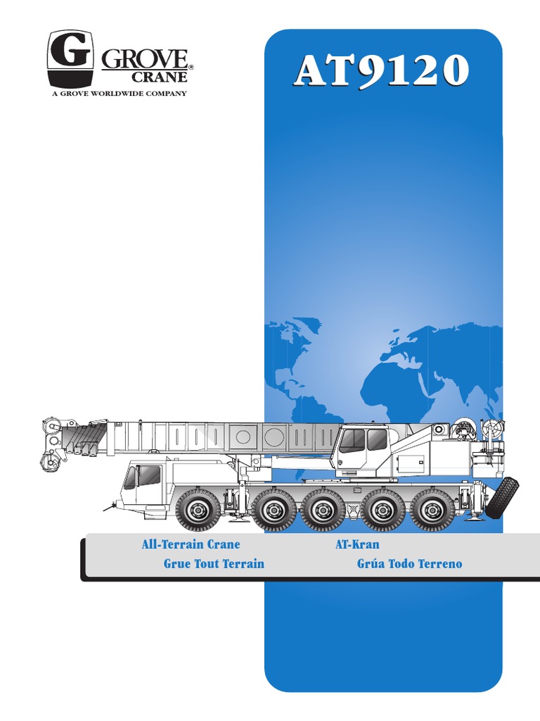 AT9120 All-Terrain Crane Specs | PDF | Brake | Truck