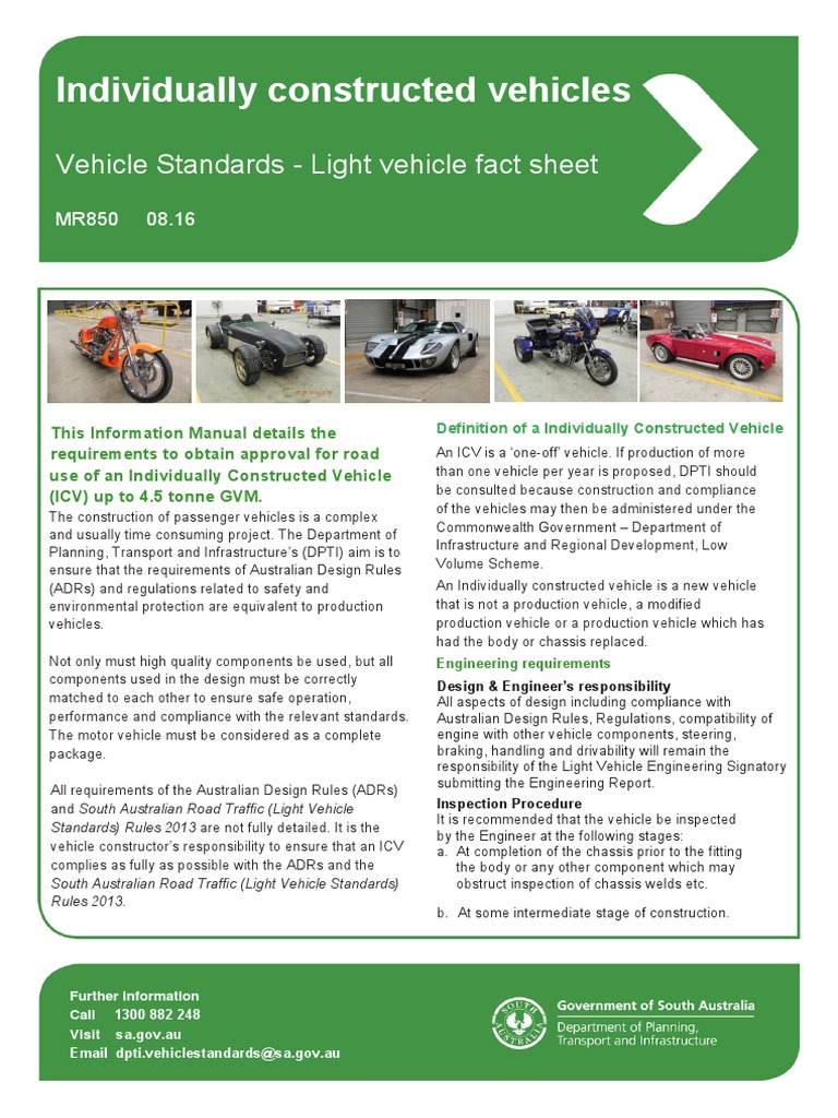 MR850 Individually Constructed Vehicles 8.16 | PDF | Seat Belt ...