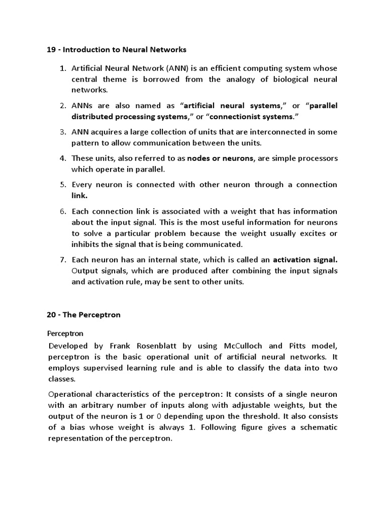 19 - Introduction To Neural Networks | PDF | Artificial Neural Network | Systems Science