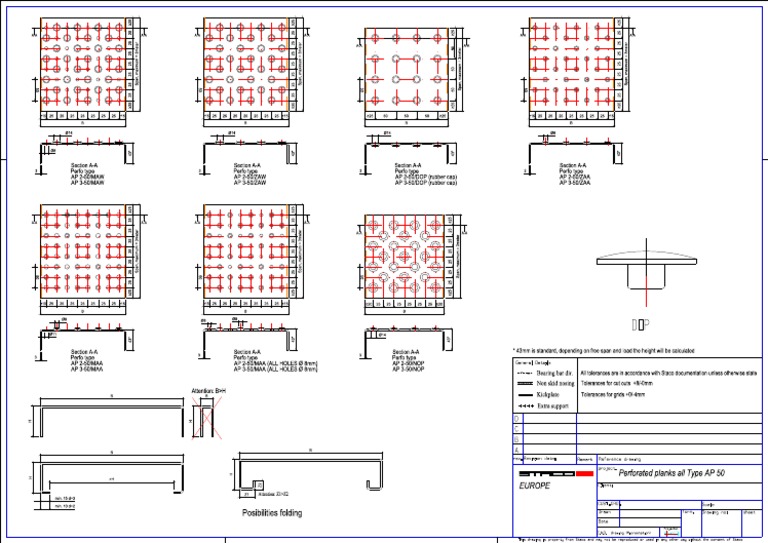 Drawing+Perfo+Plank Staco Grating Technology Type+AP 50 | PDF
