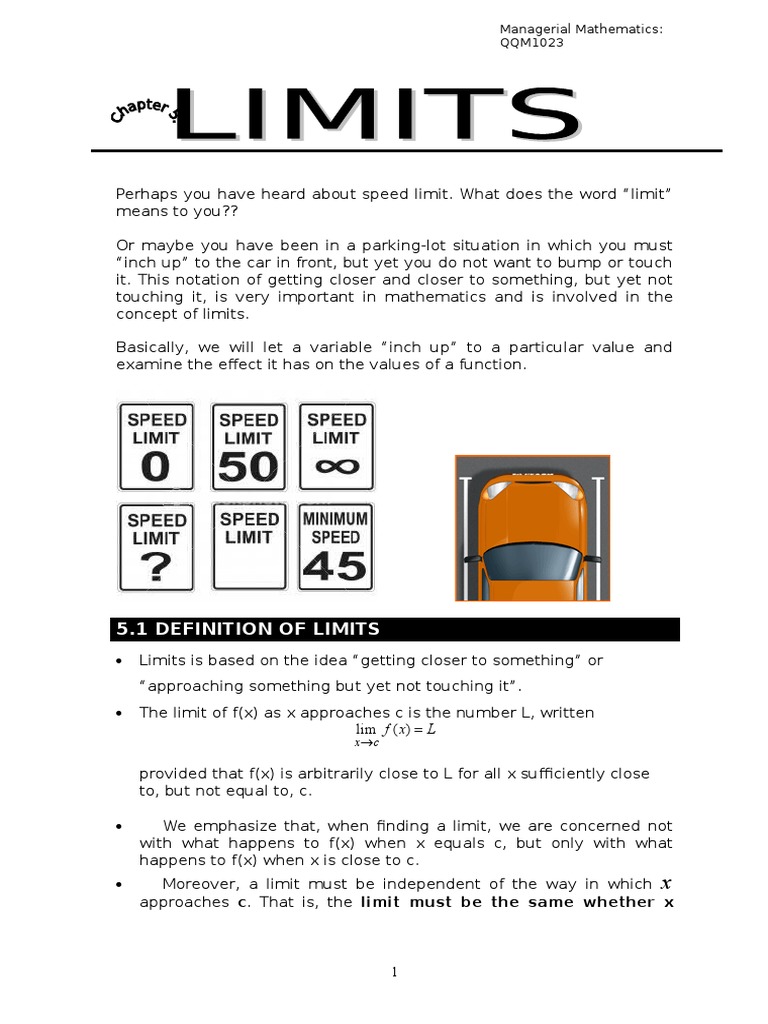 Exploring the Concept of Limits Through Examples and Tables | PDF ...