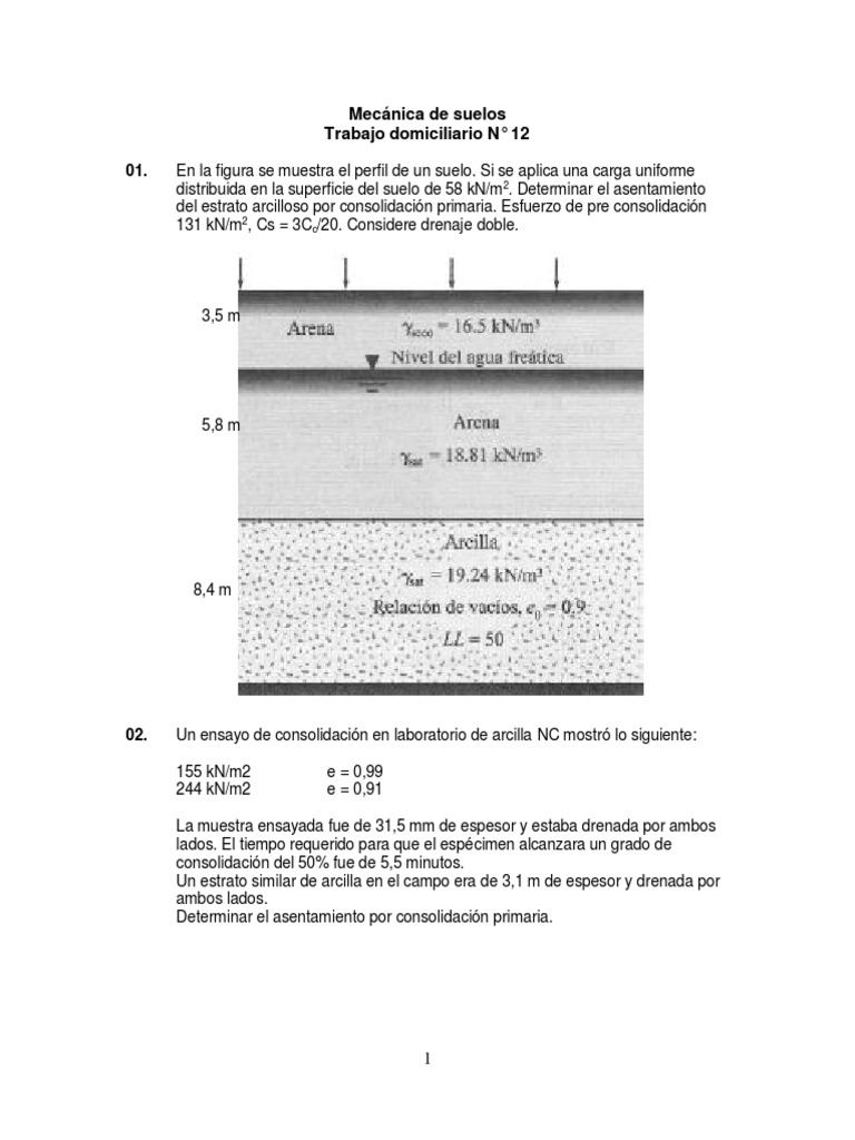 Consolidación de Suelos | PDF