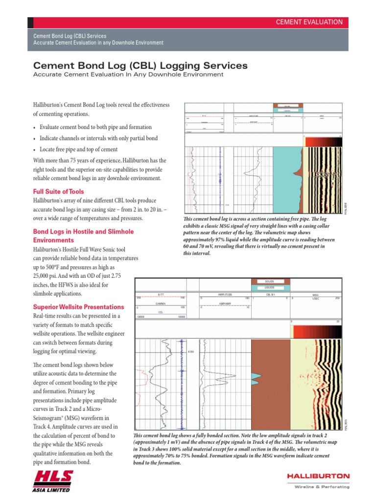 Cement Bond Log (CBL) Logging Services: Accurate Cement Evaluation in ...