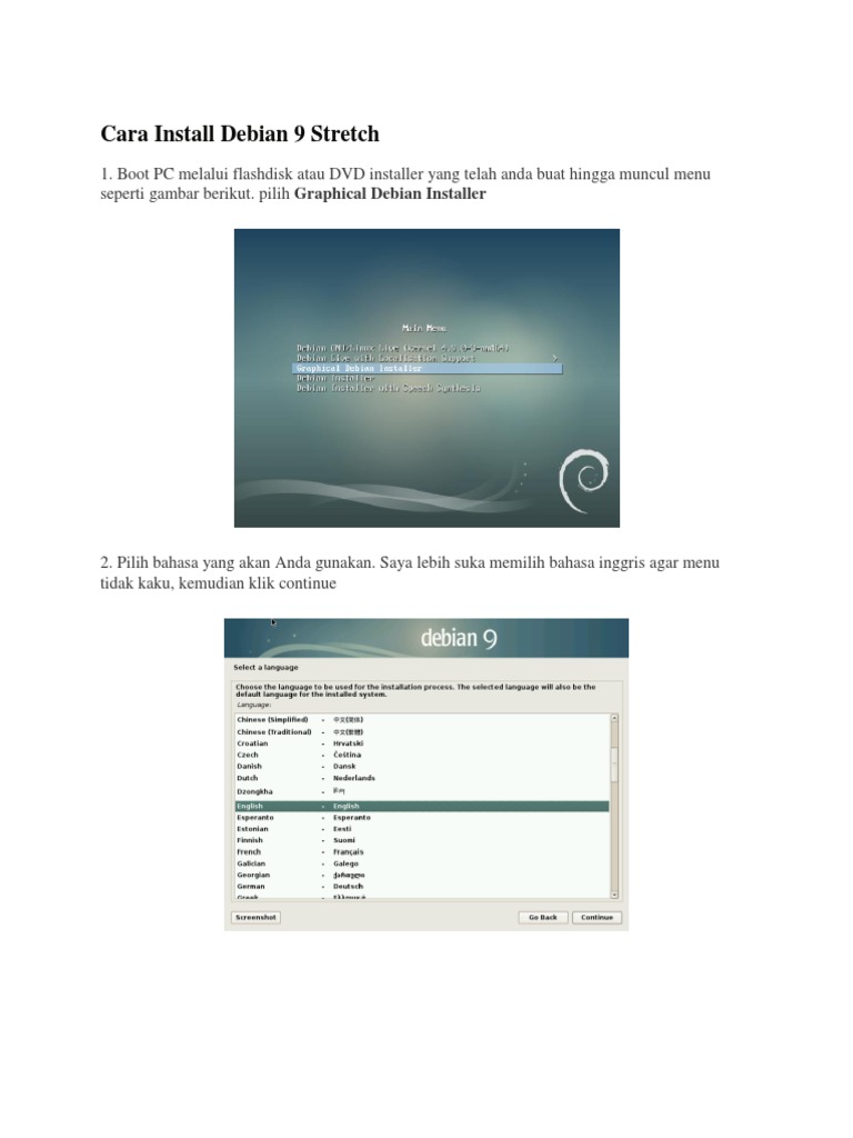 Cara Install Debian 9 | PDF
