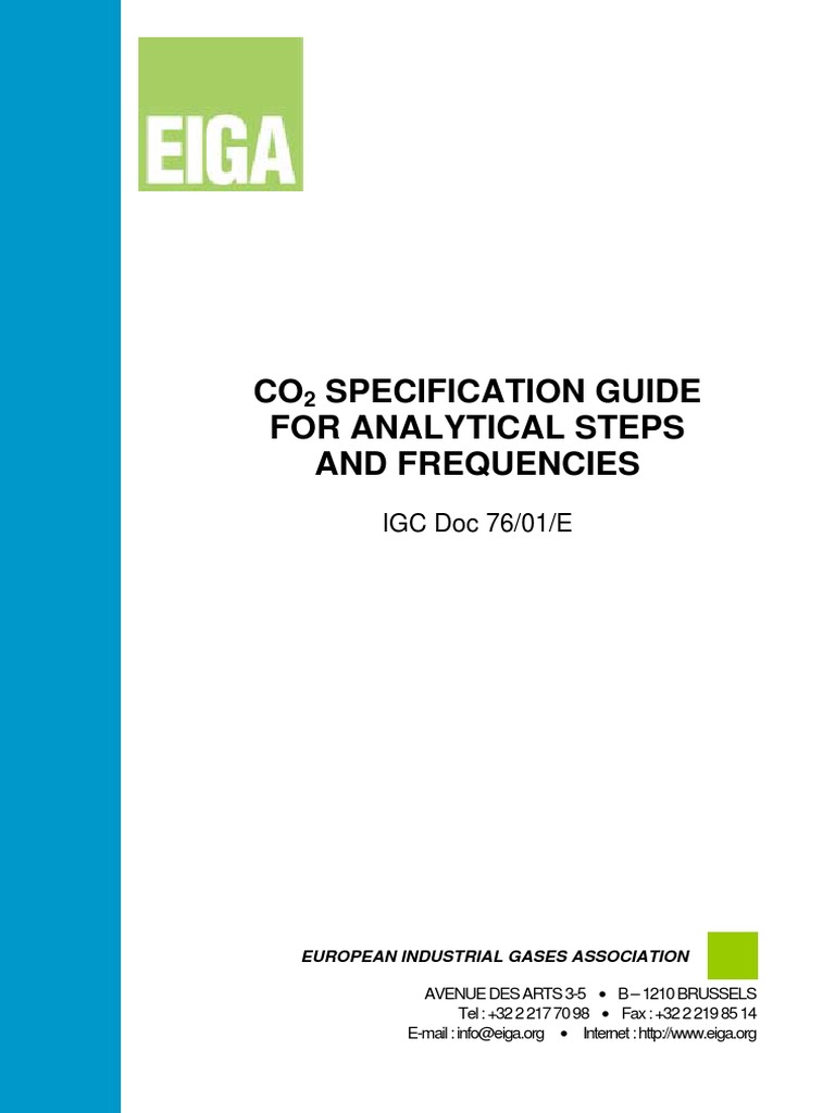 Co2 Specification Guide For Analytical Steps | PDF | Natural Gas ...