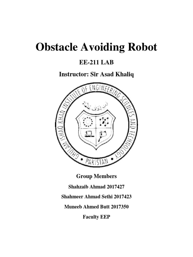 Obstacle Avoiding Robot Report | PDF | Arduino | Electromagnetism