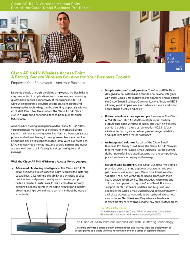 Cisco AP541N Wireless Access Point Overview | PDF | Wi Fi | Wireless ...