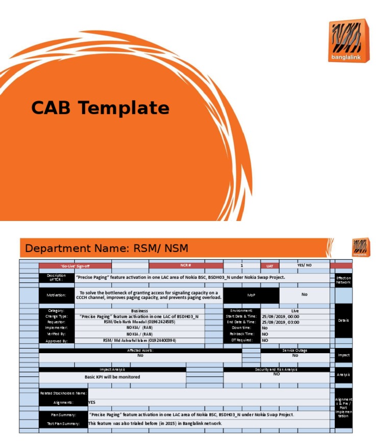 "Precise Paging" Feature Activation in One LAC Area of Nokia BSC ...