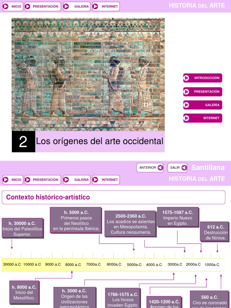 Los orígenes del arte occidental: Santillana | Mesopotamia | Antiguo Egipto