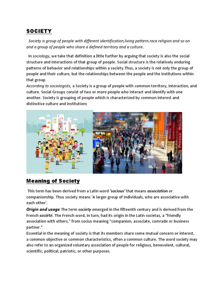 What Is Society | PDF | Social Group | Society