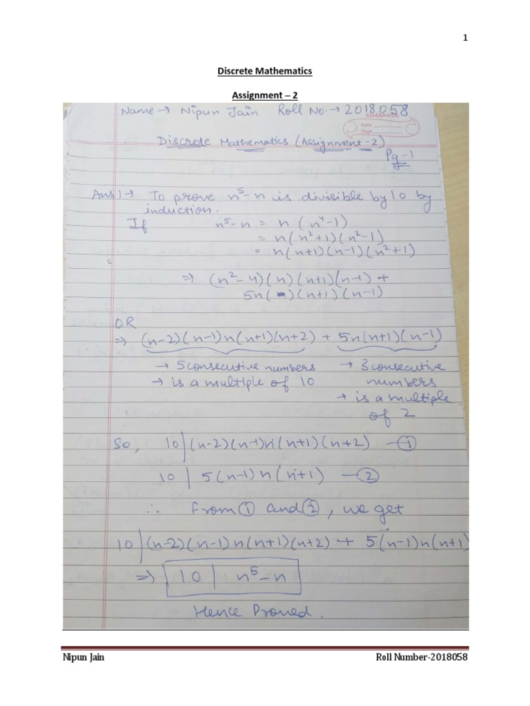 Discrete Mathematics Assignment - 2 | PDF