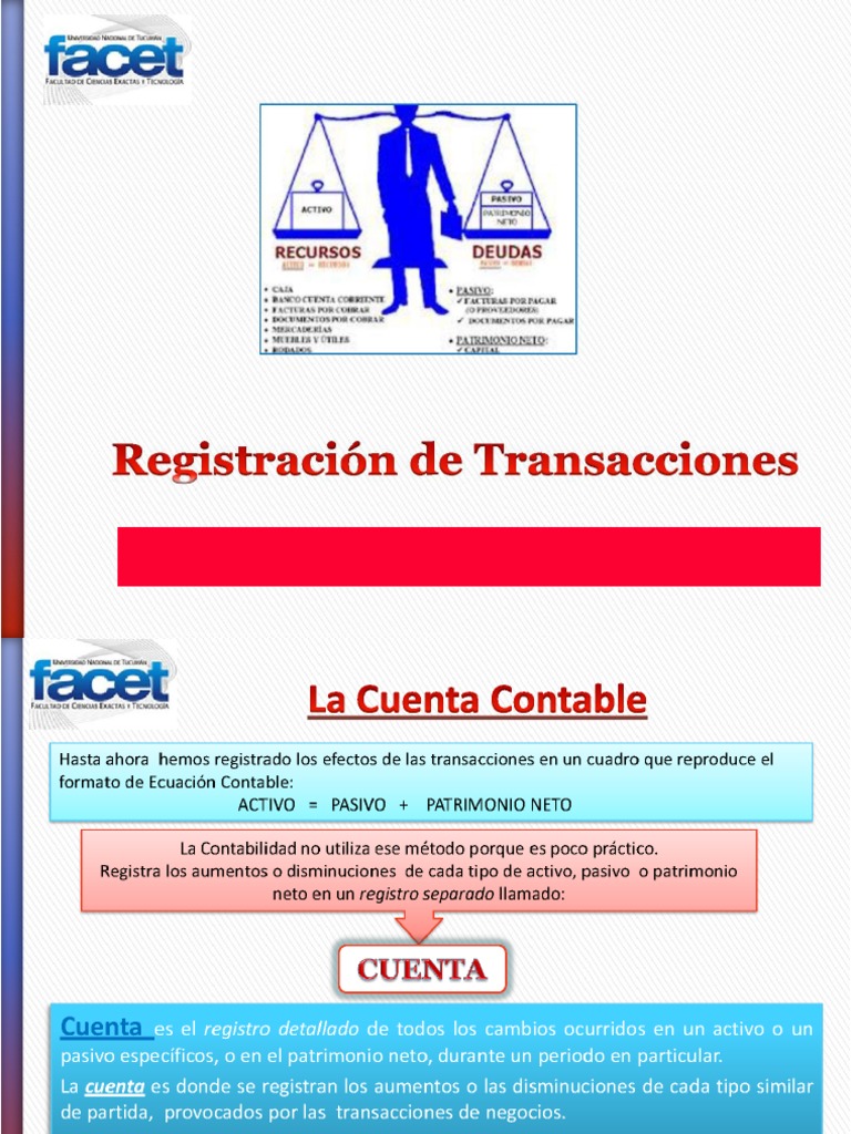 Registro y Control de Transacciones Contables. | PDF | Hoja de balance | Contabilidad