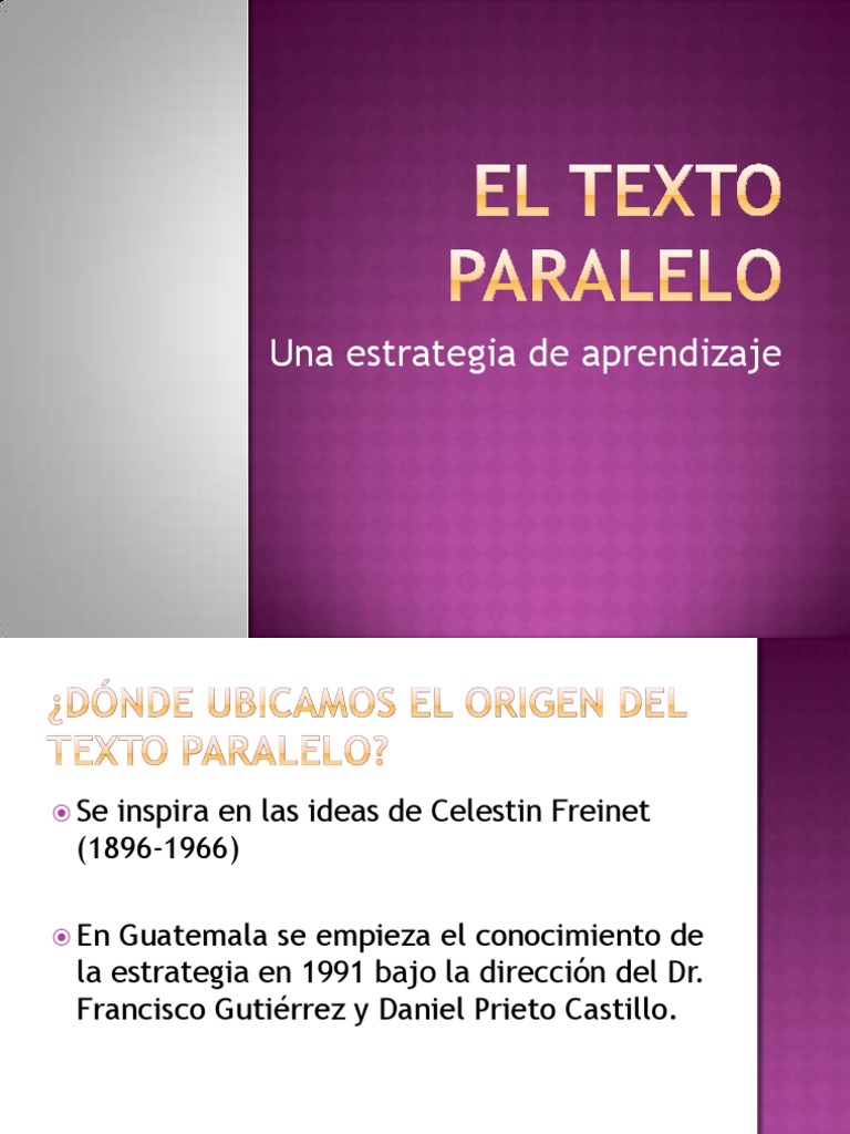 Estrategia de Aprendizaje: Texto Paralelo | PDF | Creatividad | Aprendizaje
