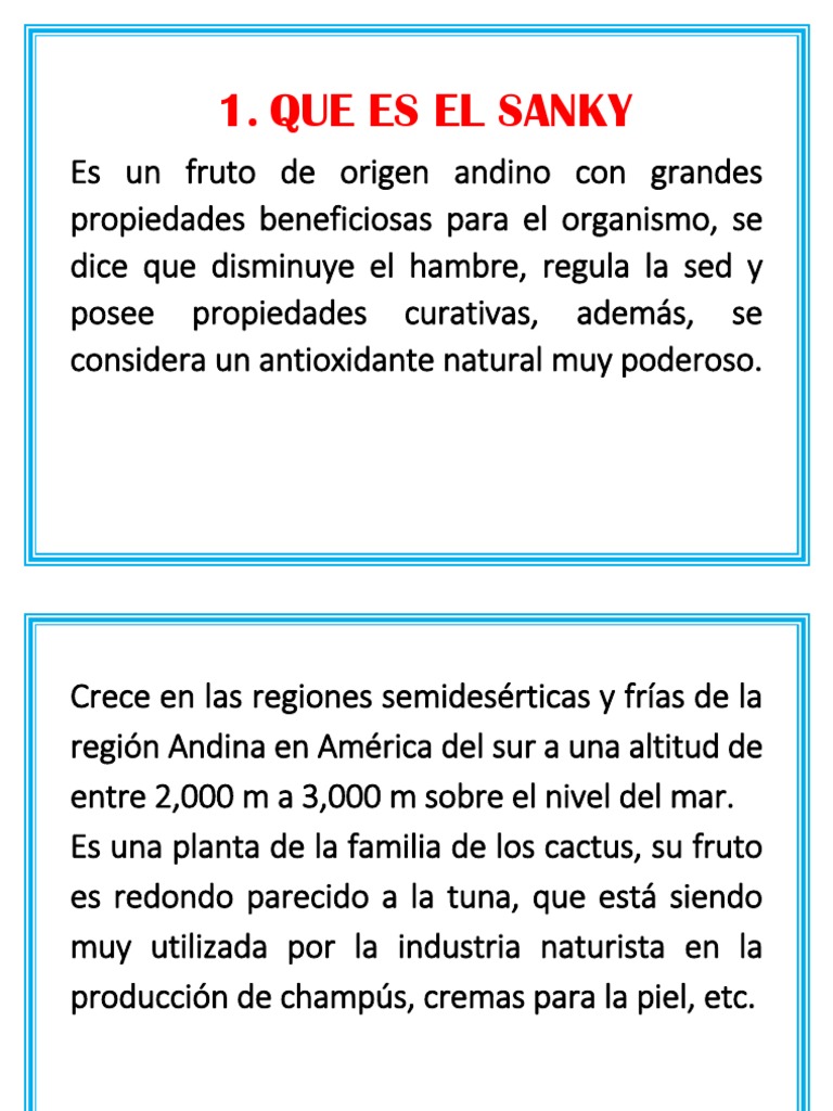 Que Es El Sanky | PDF | Antioxidante | Potasio