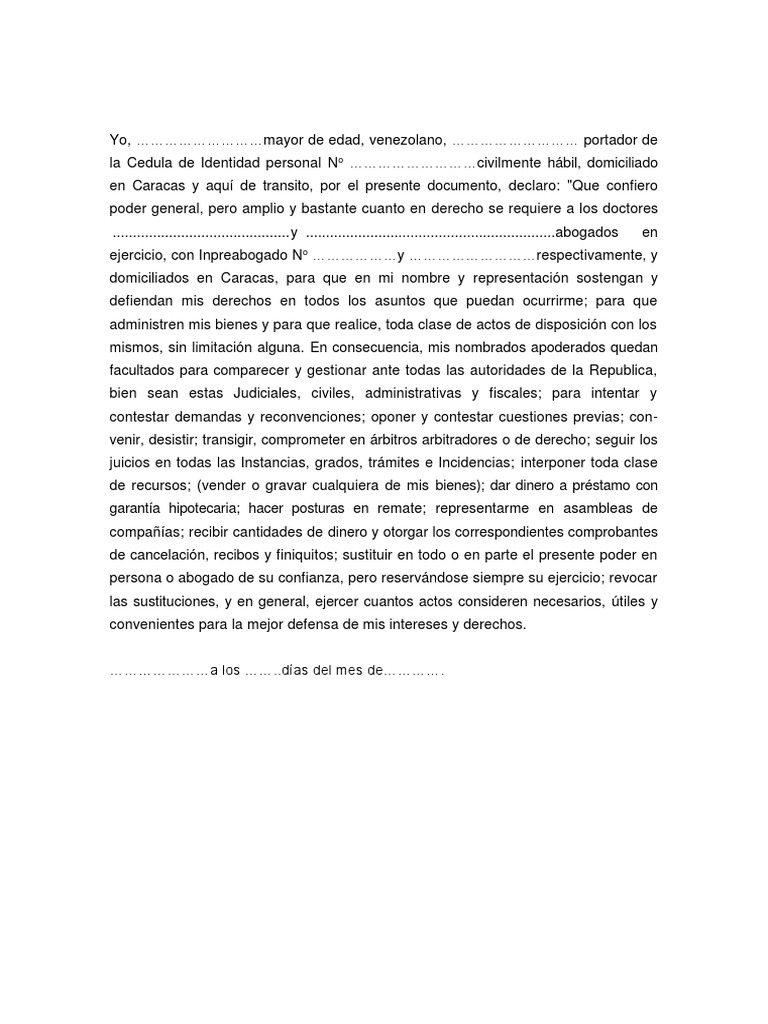 Modelo de Poder General en Venezuela | PDF