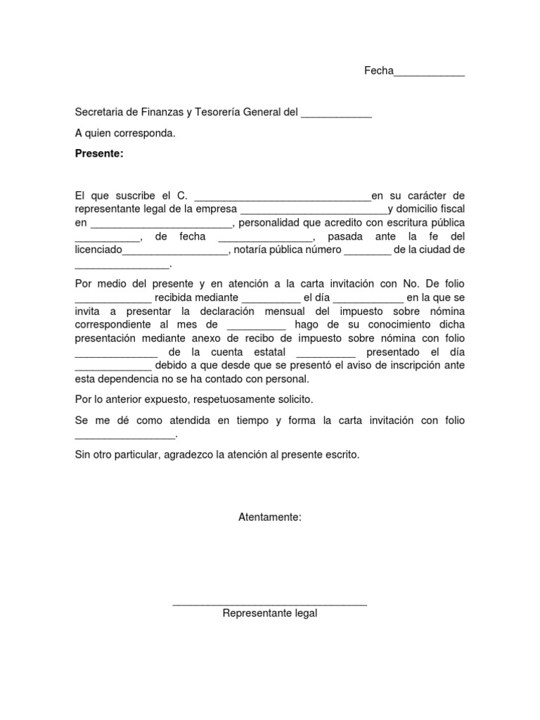 Machote Escrito Libre Isn | PDF