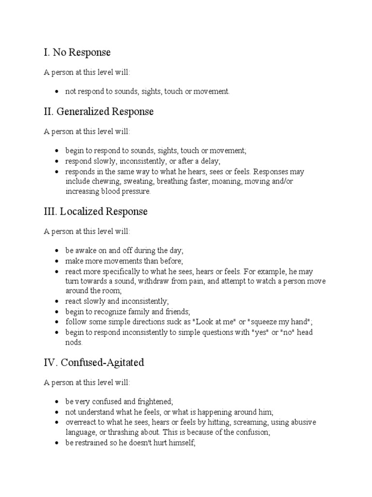RLA Scale | PDF | Memory | Attention
