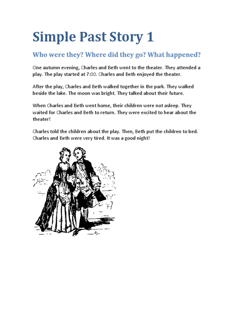 Simple Past Story 1 | Download Free PDF | Question | Language Mechanics