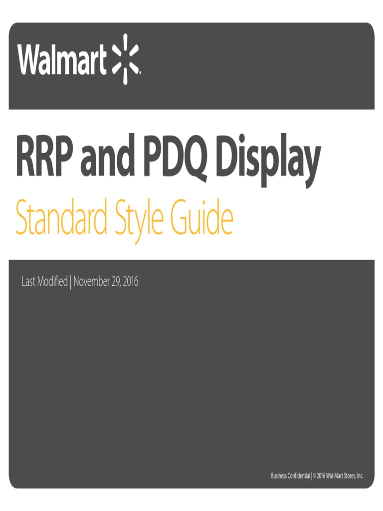 Walmart PDQ Display Standard Guide 11.29.2016pdf PDF | PDF | List Price ...