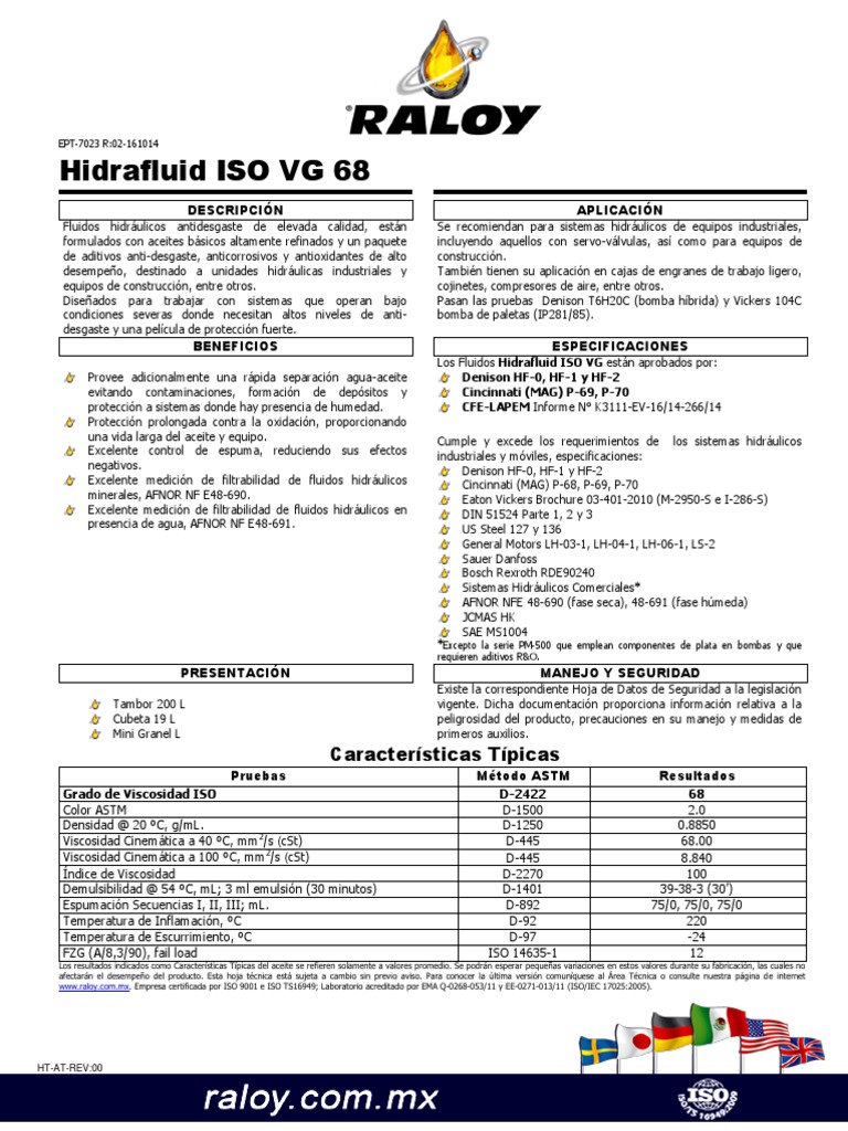 Hidrafluid ISO-68 PDF | PDF | Naturaleza