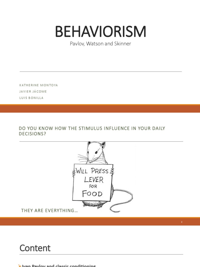 Behaviorism: Pavlov, Watson and Skinner | PDF | Reinforcement | Behaviorism