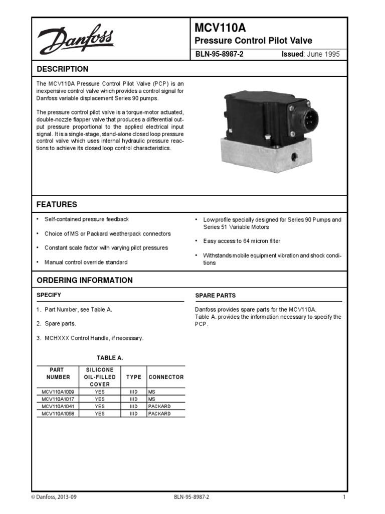 MCV110A Pressure Control Pilot Valve Installation Guide en-US | PDF ...