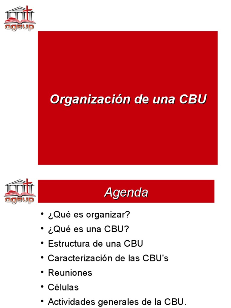 Organización y Estructura de una CBU | PDF | Religión y creencia