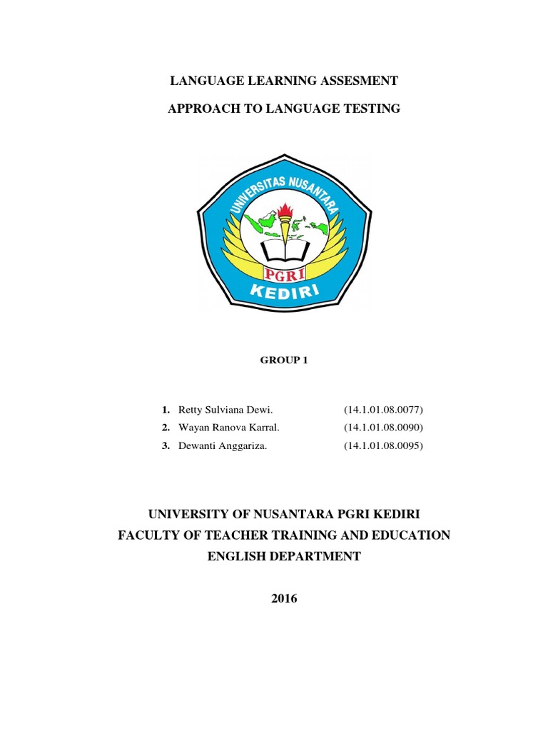Approach To Language Testing (GROUP 1) | PDF | Educational Assessment ...
