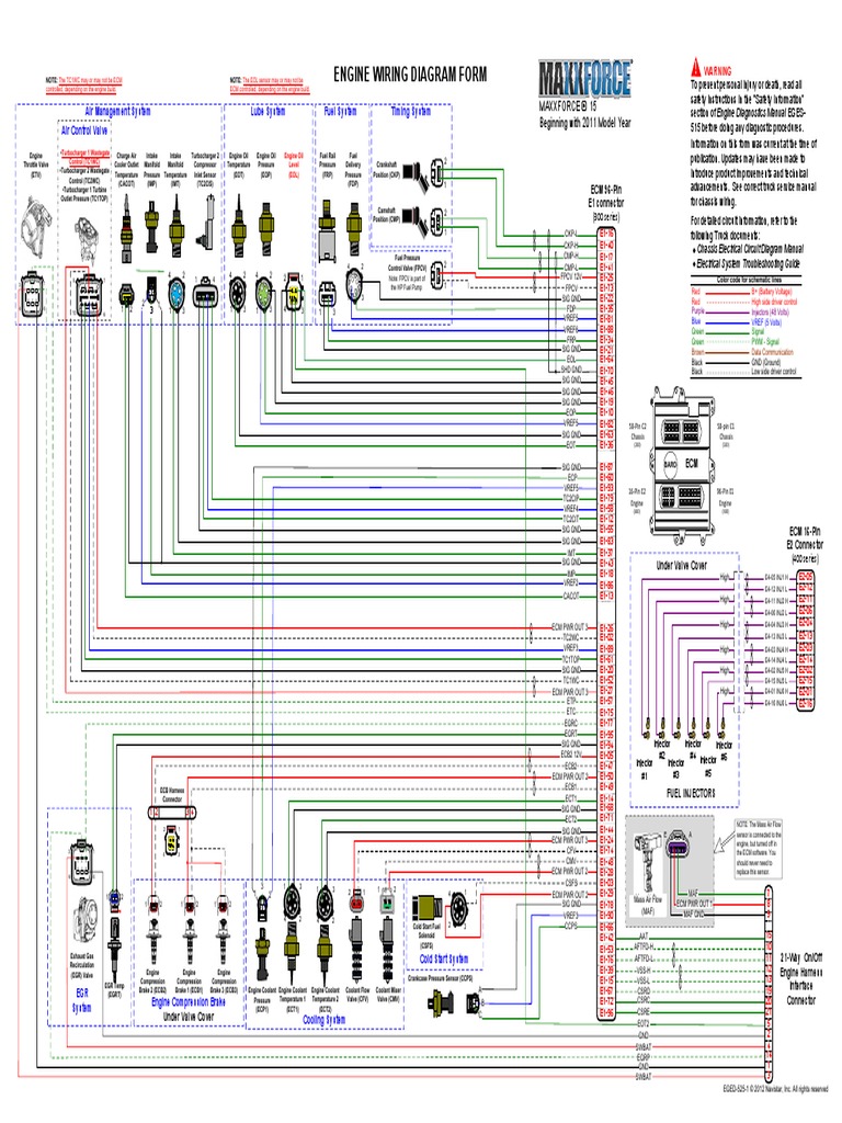 Engine Wiring Diagram Form: ECM 96-Pin E1 Connector | PDF ...