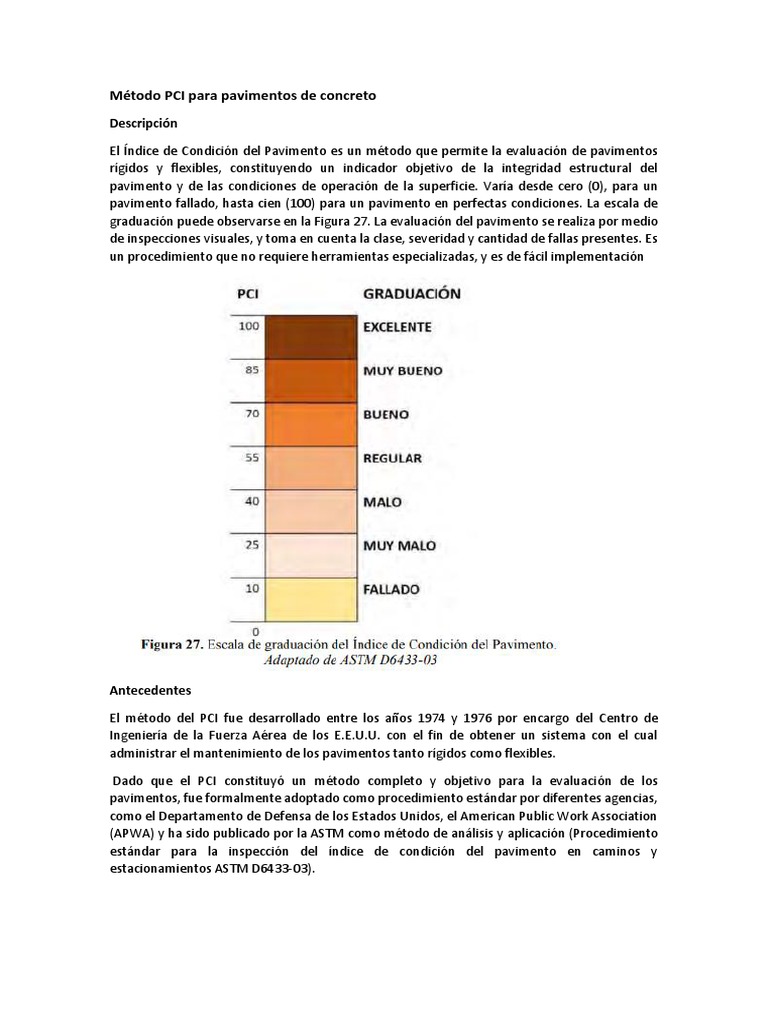 metodo del PCI | La carretera | Administración Federal de Aviación
