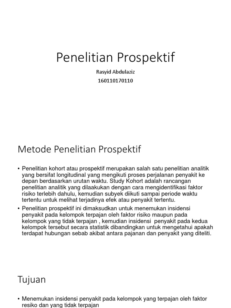 Penelitian Prospektif | PDF