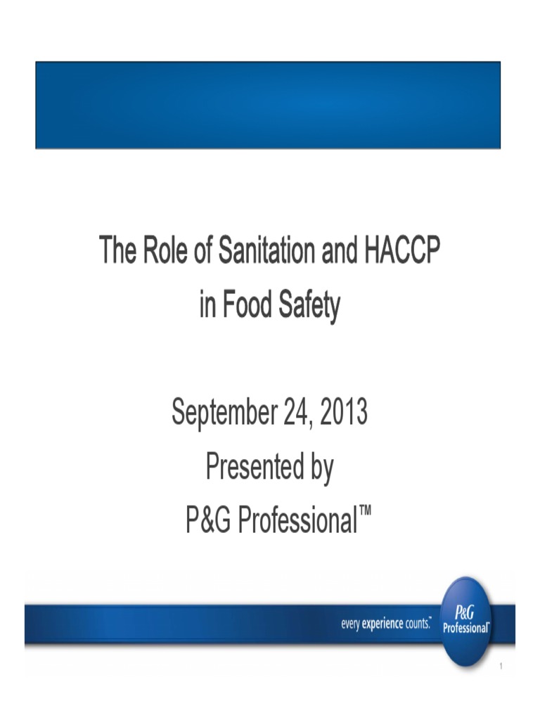 The Role of Sanitation and HACCP | PDF | Hazard Analysis And Critical ...