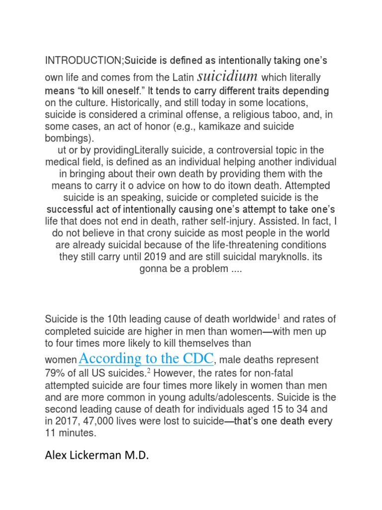 Angela Position Paper 1 | Download Free PDF | Suicide | Major ...