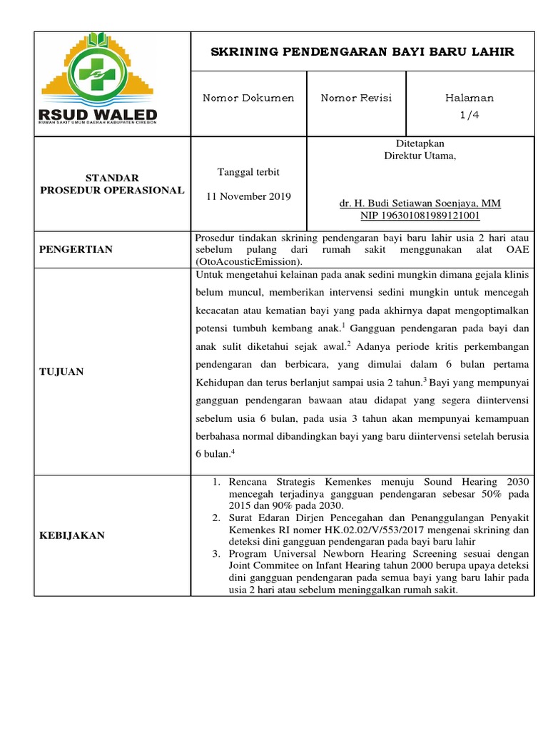 SPO Skrining OAE | PDF