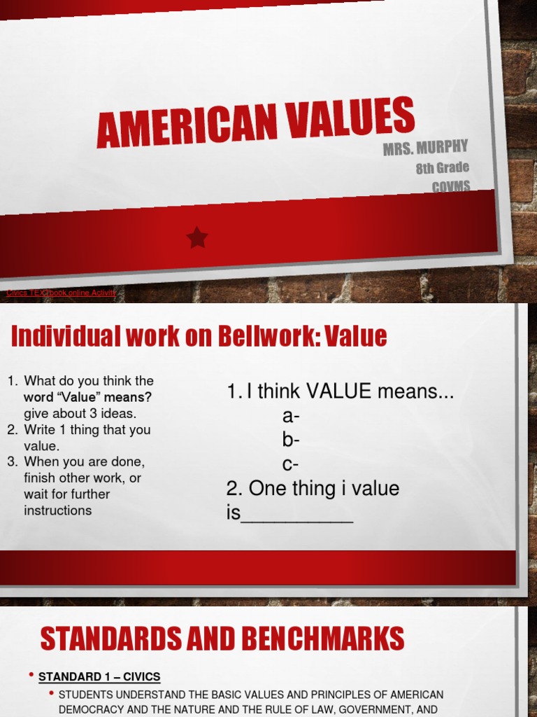 American Values | PDF | Citizenship | Liberty