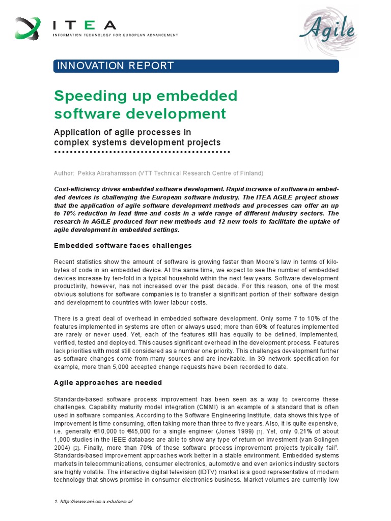 Speeding Up Embedded Software Development | PDF | Agile Software Development | Software Development