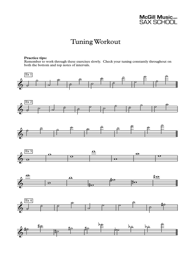 Tuning Workout Saxophone | PDF