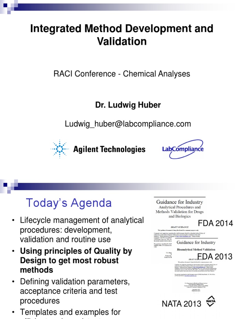Huber 1 Method Validation | PDF | Verification And Validation | Accuracy And Precision