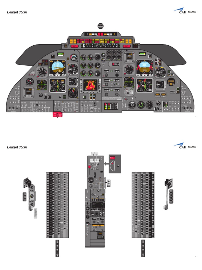 Learjet 35/36 Cockpit Overview | PDF | Spaceflight Technologies | Aviation