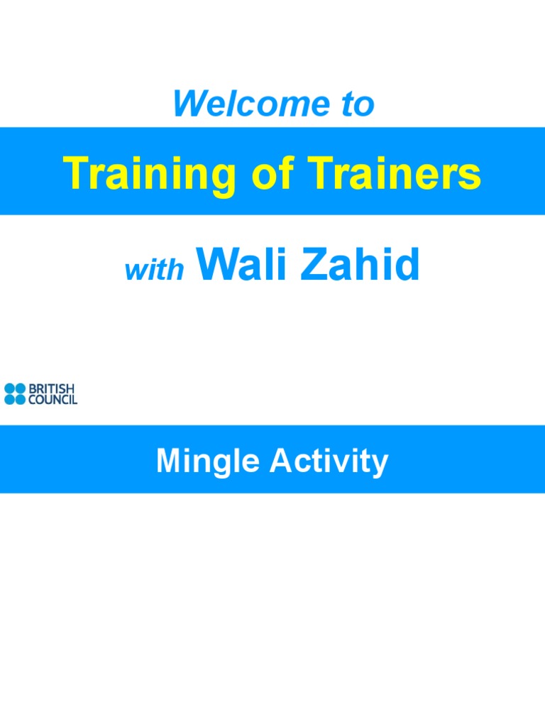 Welcome To: Training of Trainers | PDF | Learning | Facilitator