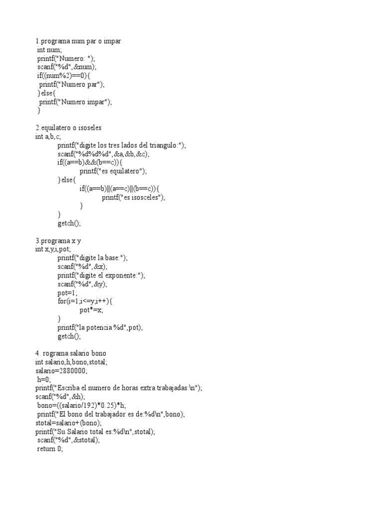 Ejercicios Programacion | PDF | Triángulo | Geometría euclidiana