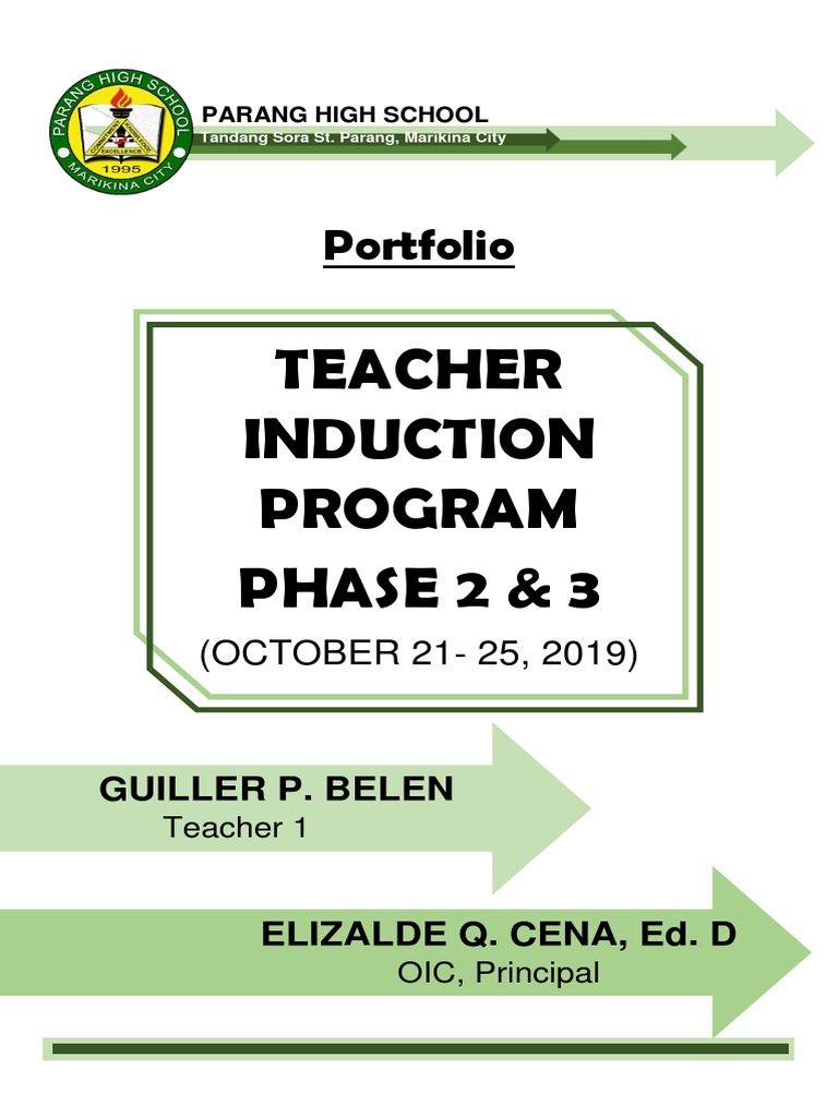 Portfolio: Teacher Induction Program Phase 2 & 3 | PDF