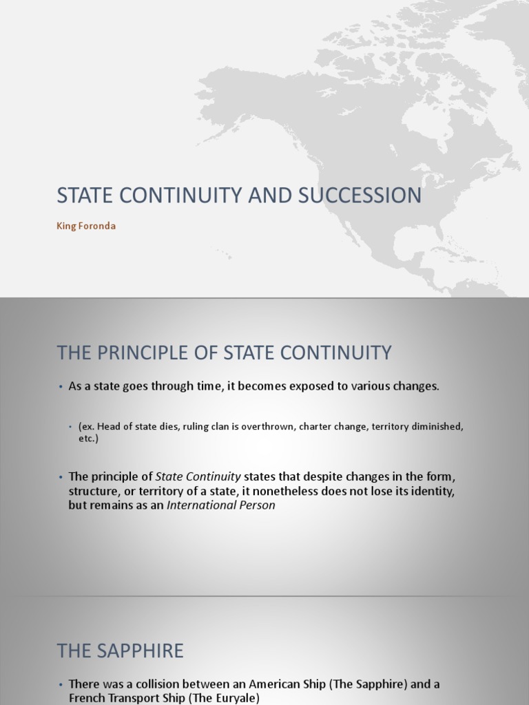 State Continuity and Succession Principles | PDF | Sovereignty | Government