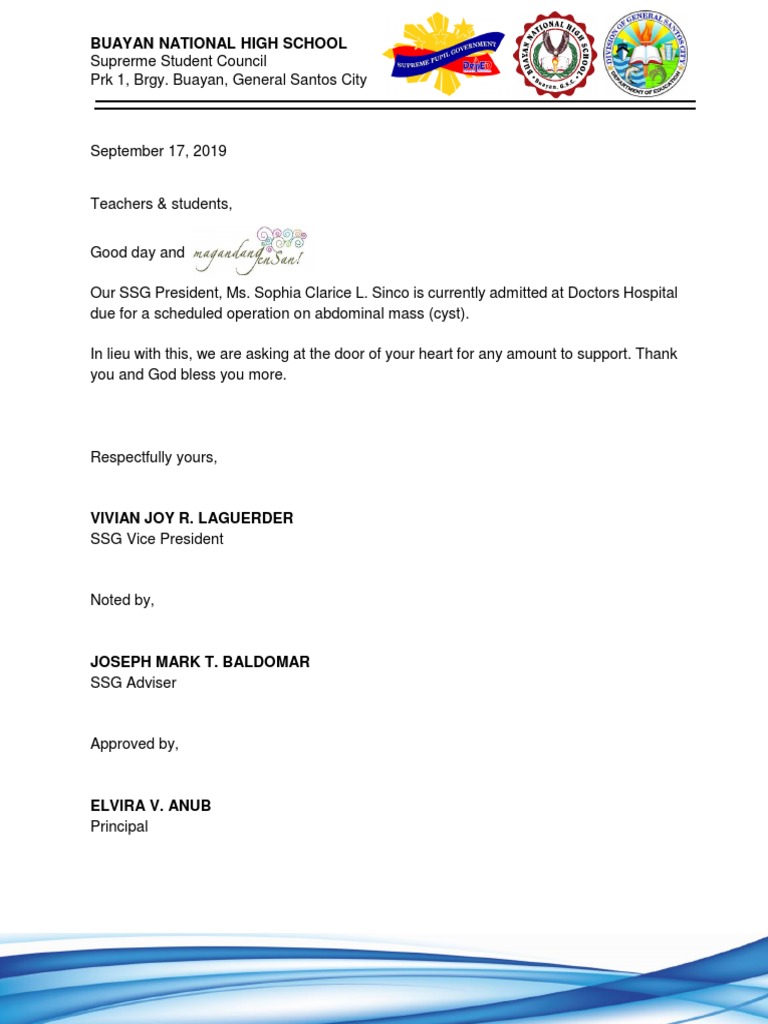 SSG Letter Pass The Hat | PDF