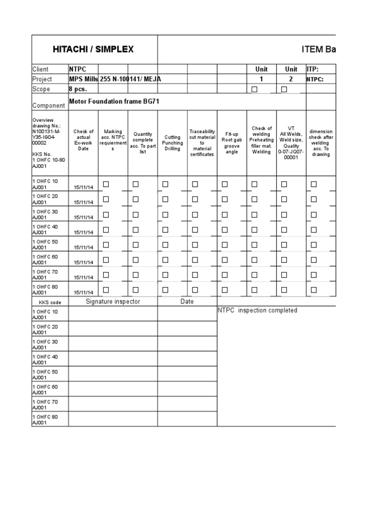 Hitachi / Simplex: ITEM Batch Card | PDF | Machining | Economic Sectors