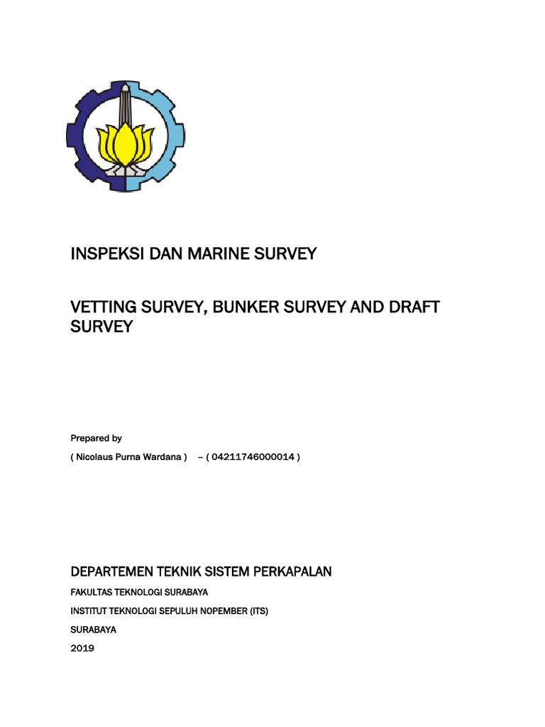 Vetting Inspection, Bunker Inspection Dan Draft Survey | PDF ...