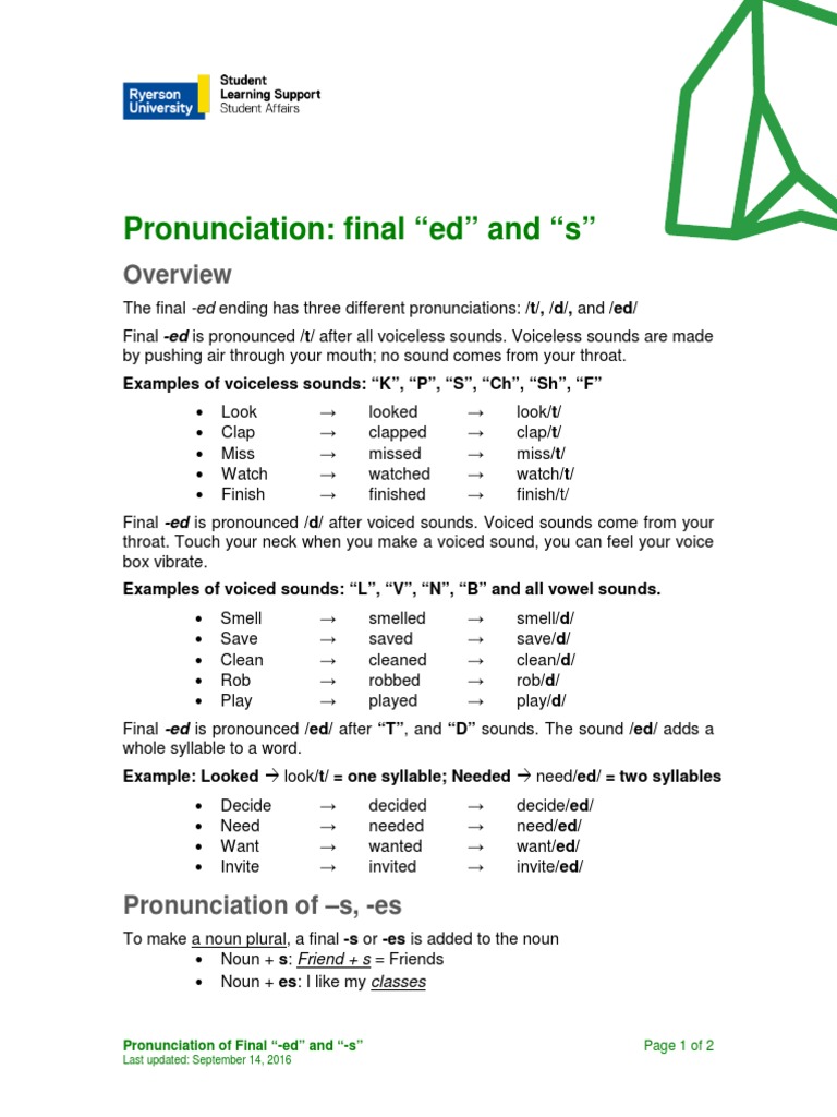 English Pronunciation Guide | PDF | Syllable | Grammatical Number