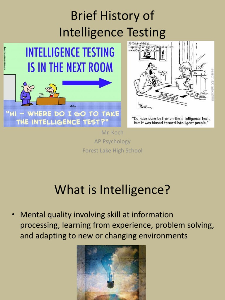 History of Intelligence Testing | PDF | Science & Mathematics